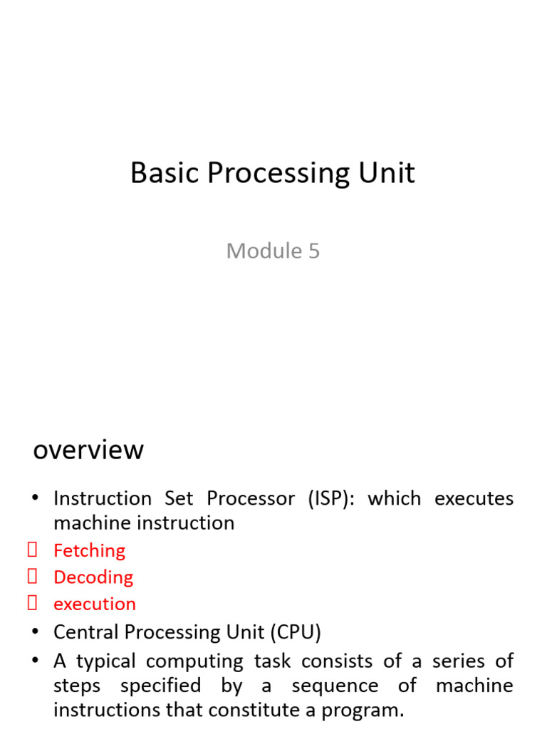 Module 5 | PDF | Central Processing Unit | Computer Engineering