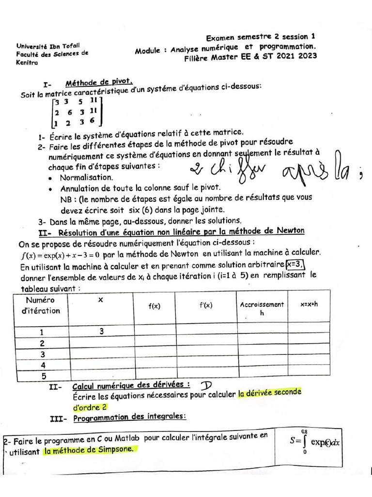 Analyse Numerique | PDF