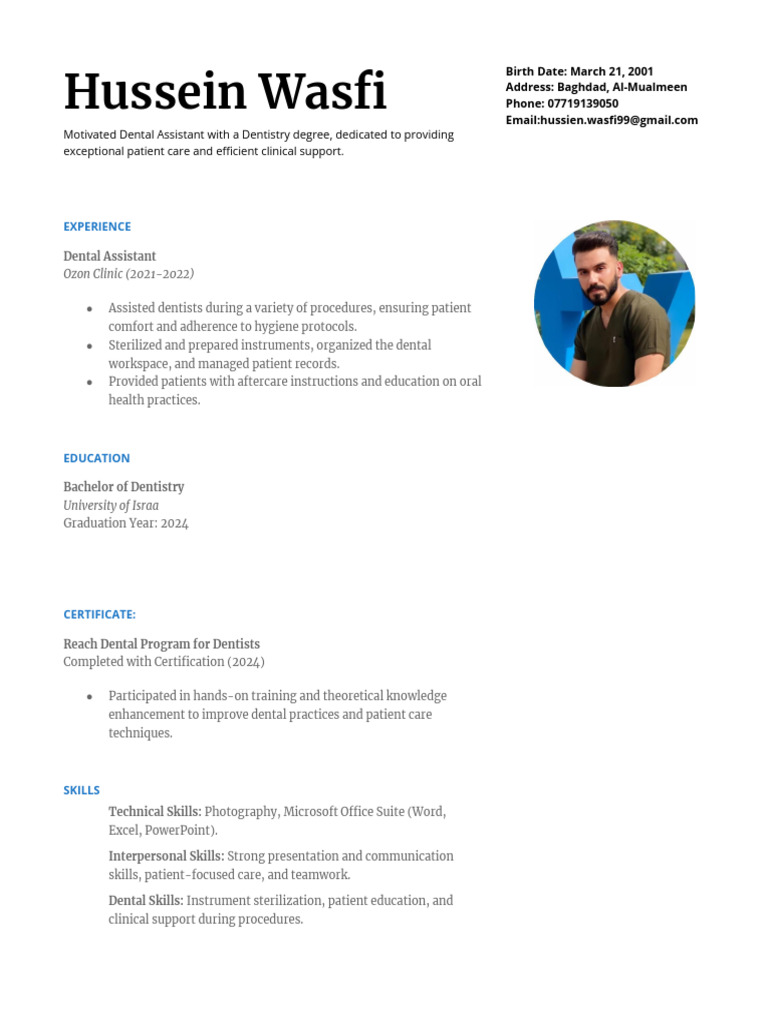 Hussein Wasfi CV - English | PDF