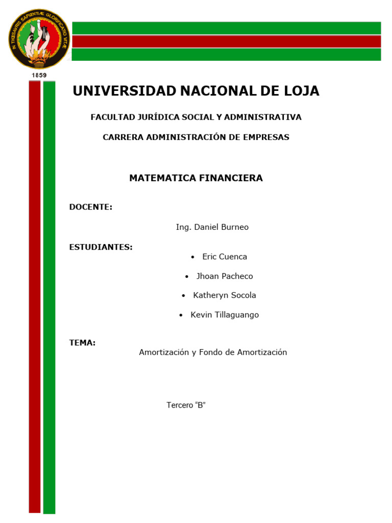AA2-U3 Amortización y Fondo de Amortización | PDF | Interés | Finanzas personales
