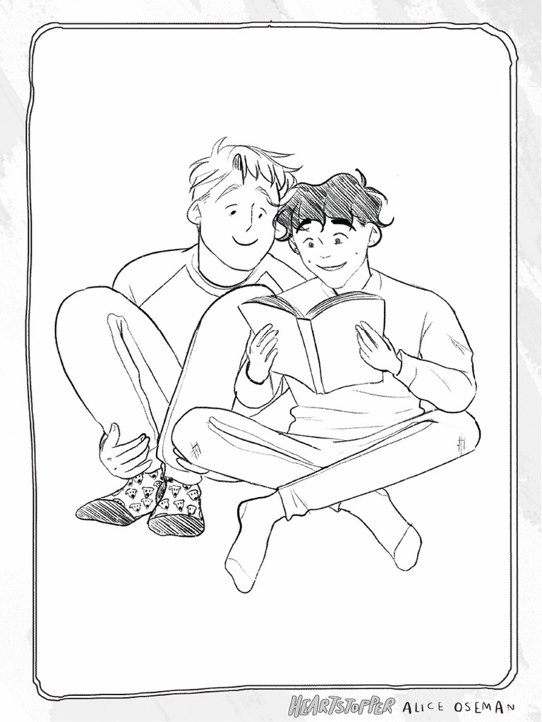 Heartstopper Colouring Sheets - Reading | PDF