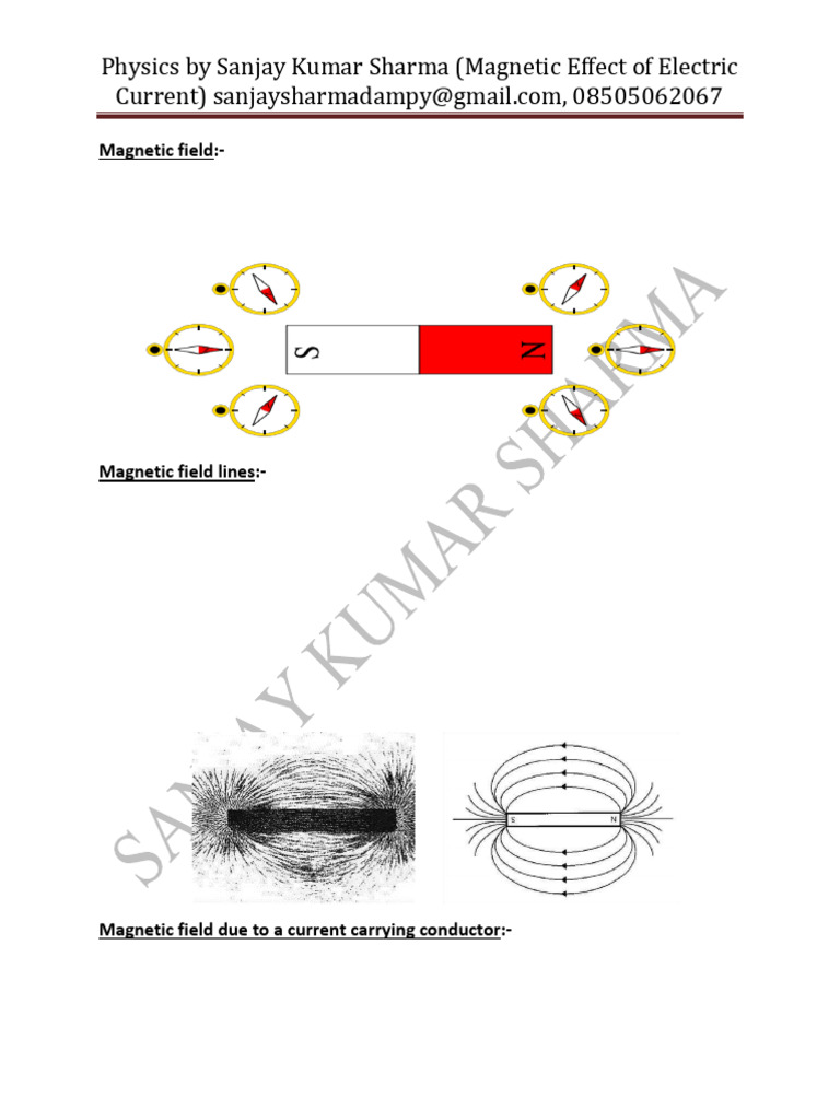10th Magnetic Effect Due To Current | PDF | Electromagnetic Induction ...