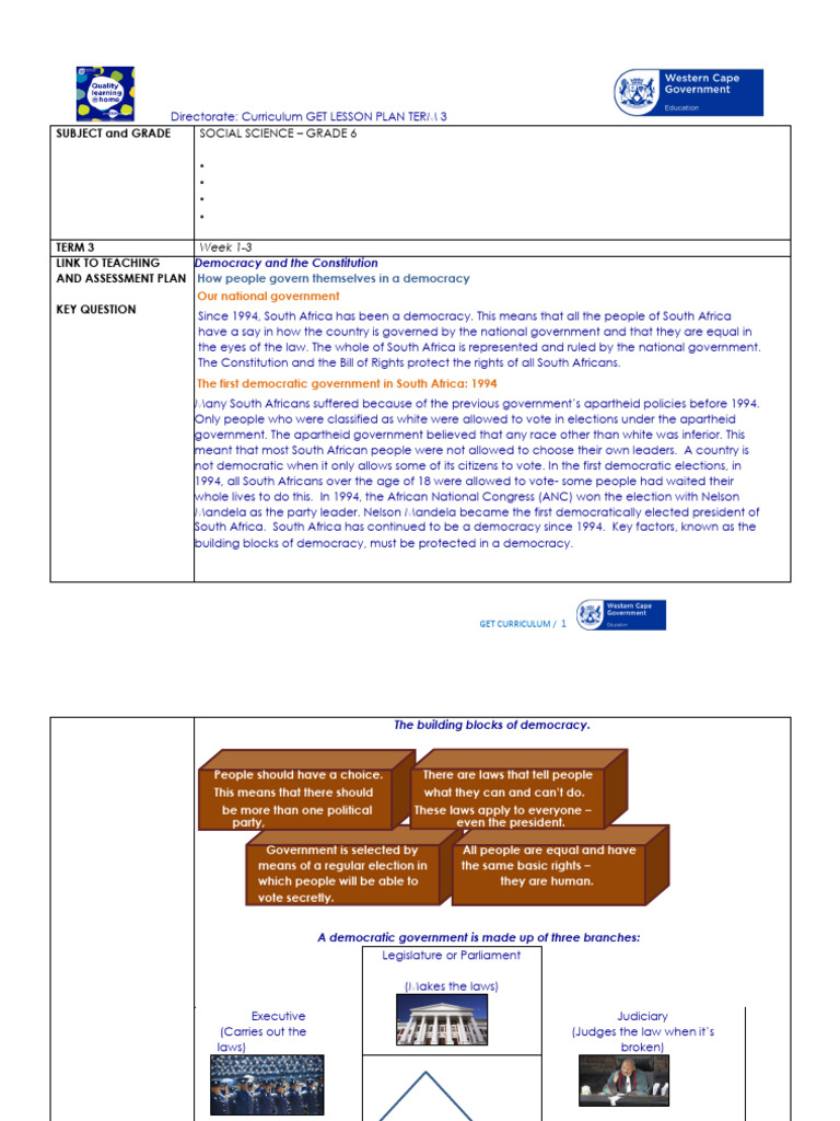 Understanding Democracy in Grade 6 | PDF | Elections | Democracy