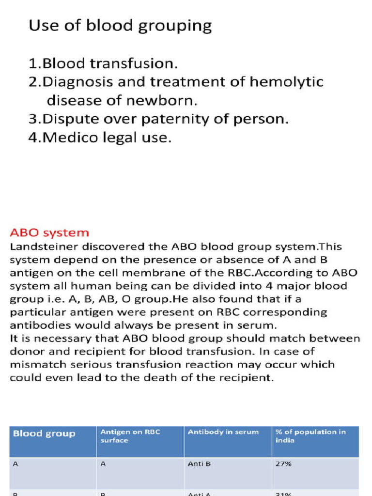 Blood Grouping | PDF