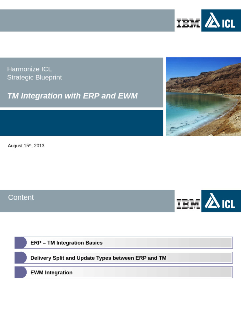 ERP-TM Integration Overview | PDF | Logistics | Supply Chain Management