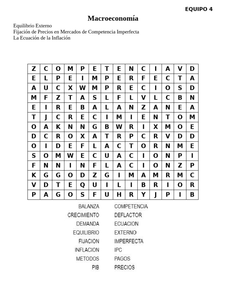 Sopa de Letras Macro | PDF