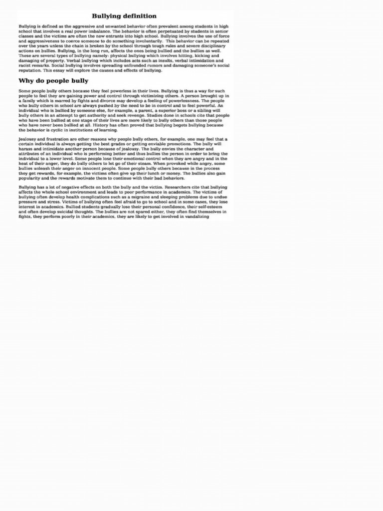 Bullying | PDF