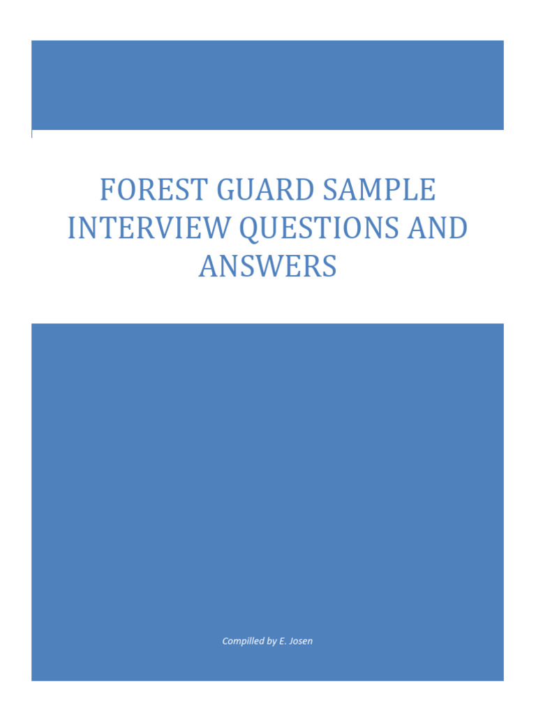 Forest Guard Interview Questions and Answers | PDF | Forest Management ...