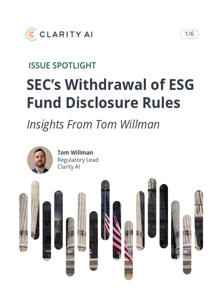 SEC S Withdrawal of ESG Fund Disclosure Rules Tom Willman 1753641836 | PDF