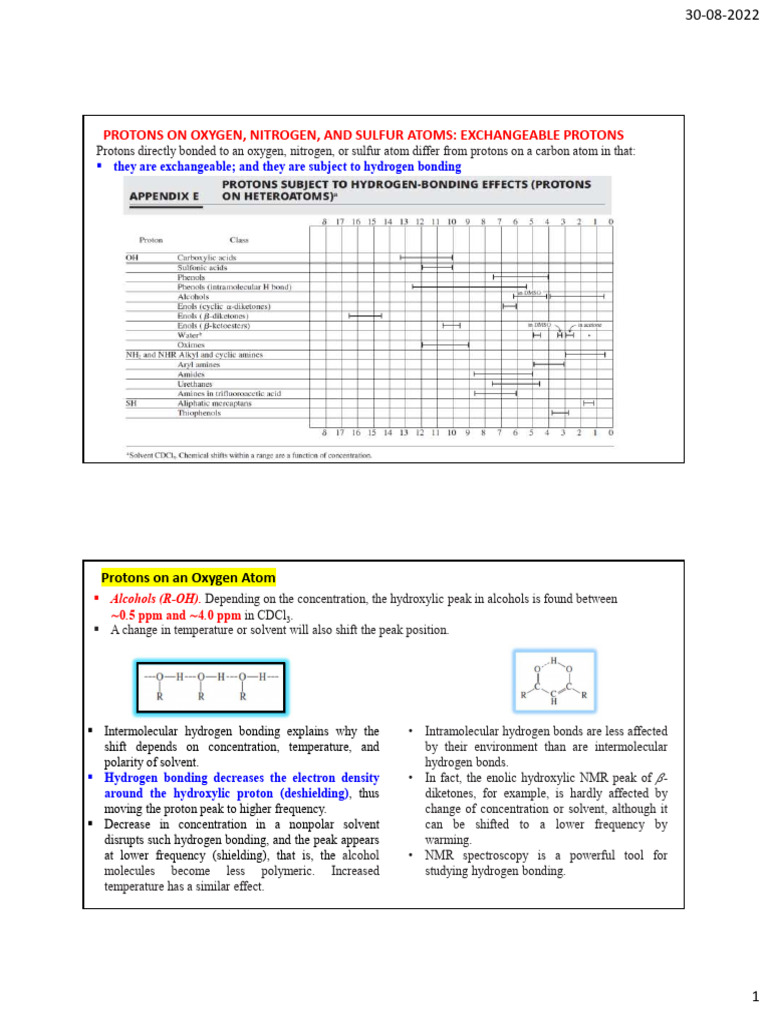 YSR CY 501 Handouts Set3 | PDF | Proton Nuclear Magnetic Resonance | Ketone
