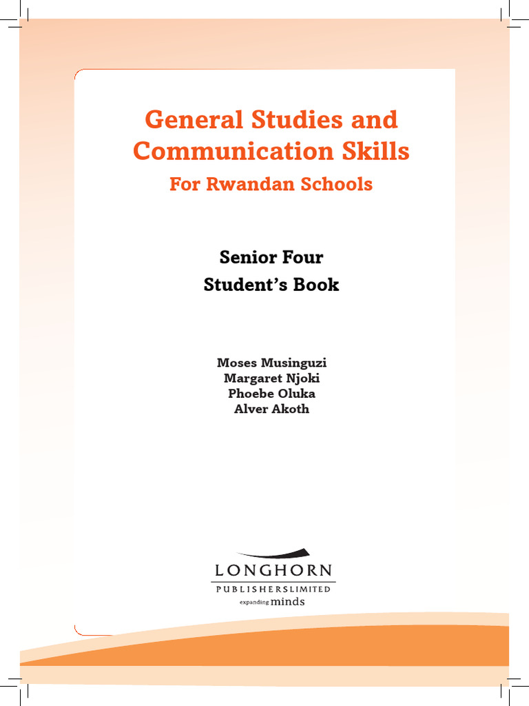 Secondary Schools - Gen. Studies and Com. Skills - Student's Book - Senior Faur | PDF ...