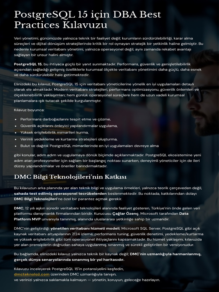 PostgreSQL 15 Icin DBA Best Practices Kilavuzu | PDF