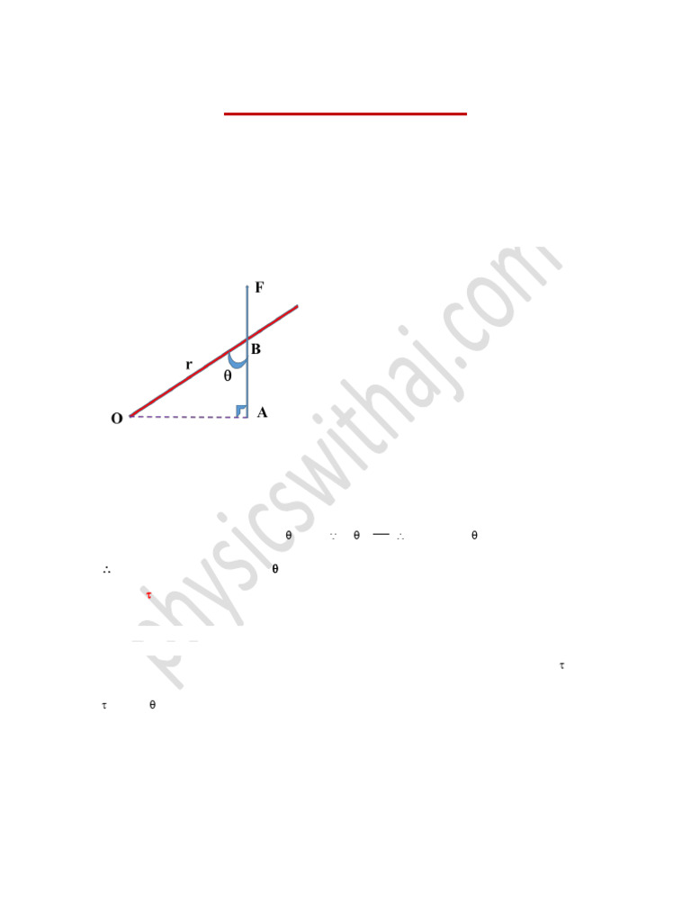 Rotational Dynamics Overview for BSc 1st Year | PDF | Rotation Around A ...