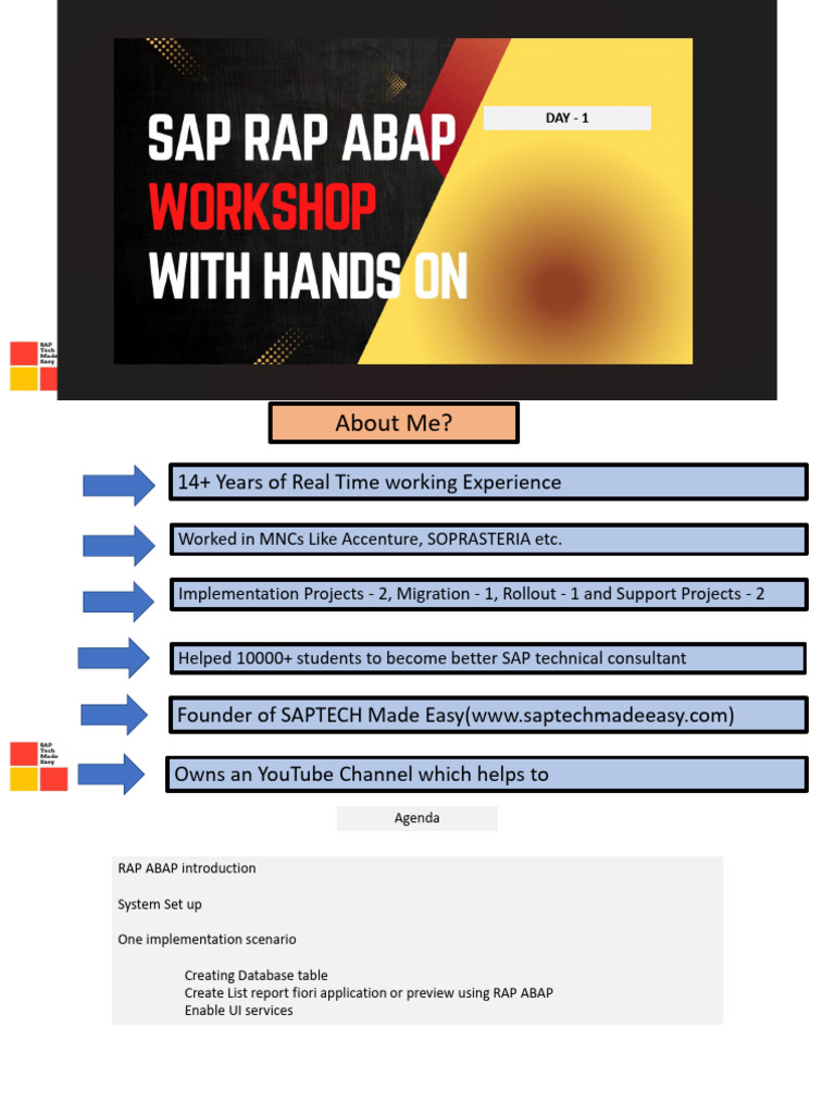 RAP ABAP Workshop Overview | PDF | Computing | Software Engineering