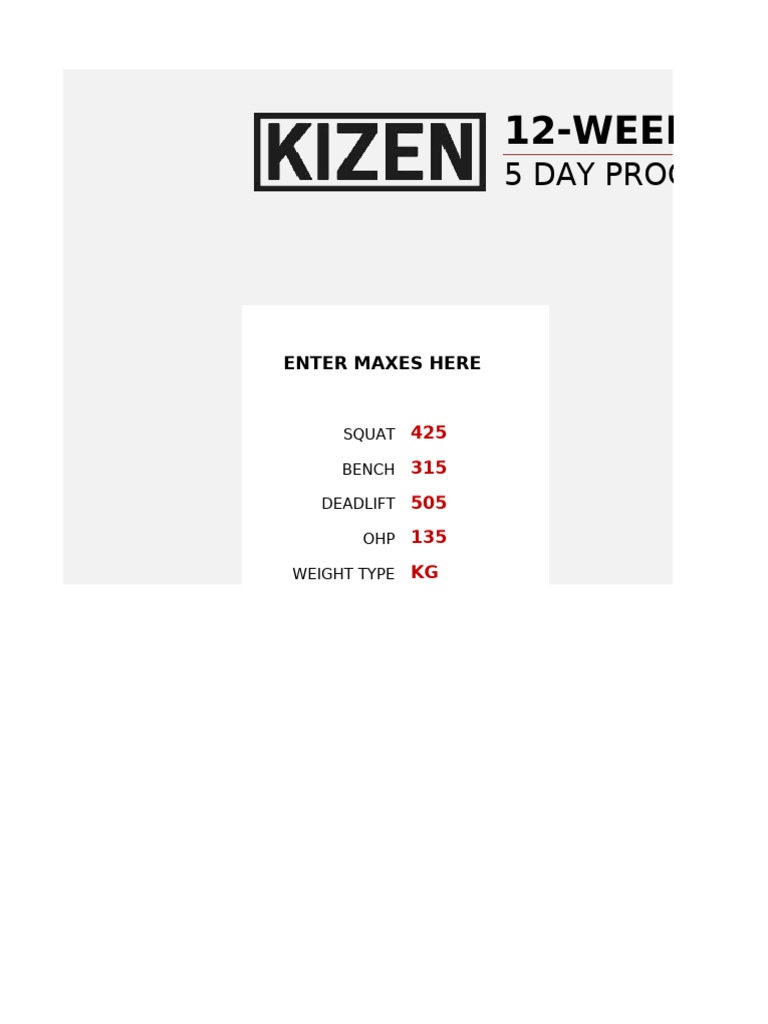 12-Week Maximum Hypertrophy Program | PDF | Weight Training | Physical ...