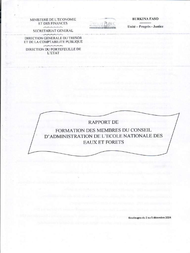 Rapport Formation Membres CA KDG 2024 | PDF