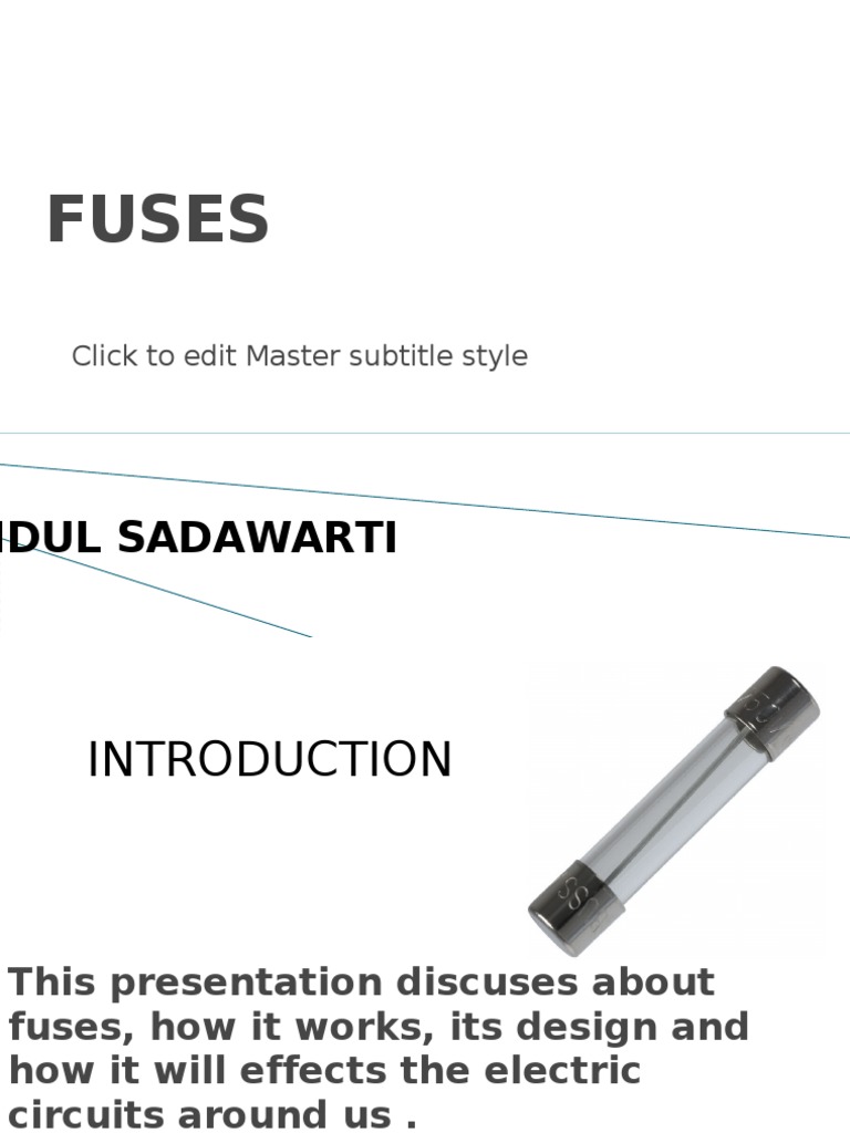 Fuses | PDF | Fuse (Electrical) | Electric Current