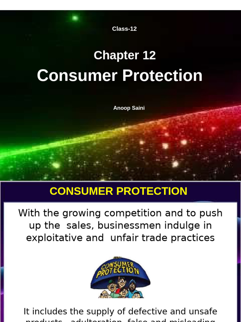 Consumer Protection Act 12th | PDF | Consumer Protection | Economies