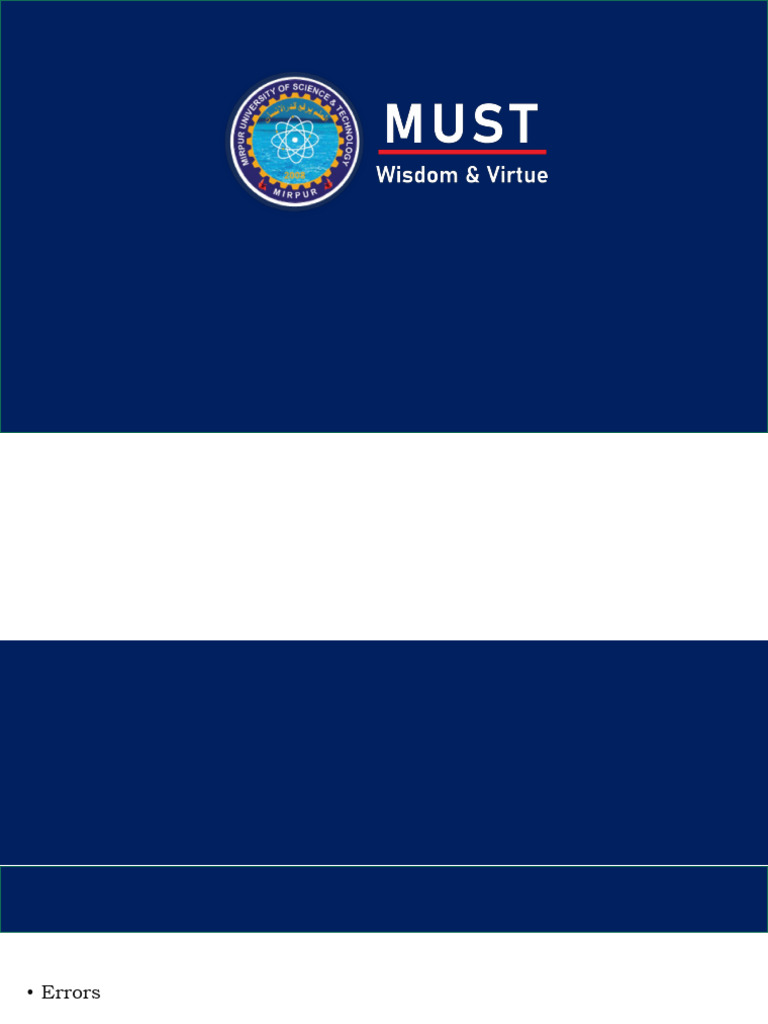 Lecture 6, Errors in Measurement (WOQ) | PDF | Observational Error | Accuracy And Precision