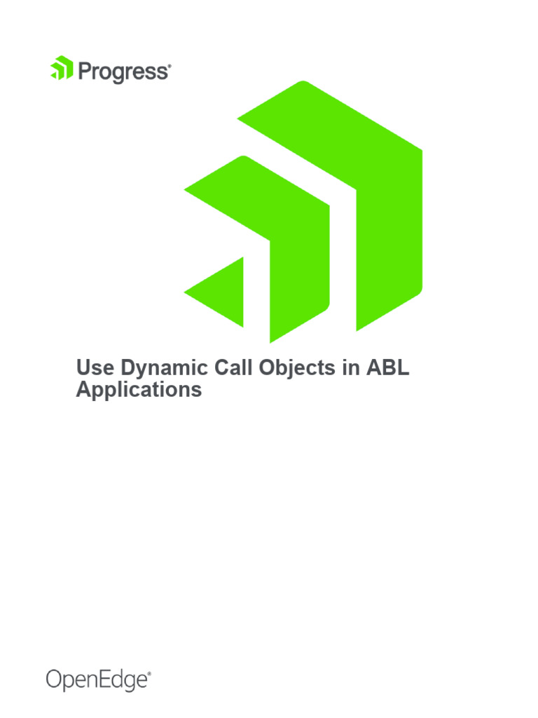 Openedge Abl Dynamic Call Objects | PDF | Library (Computing) | Method (Computer Programming)