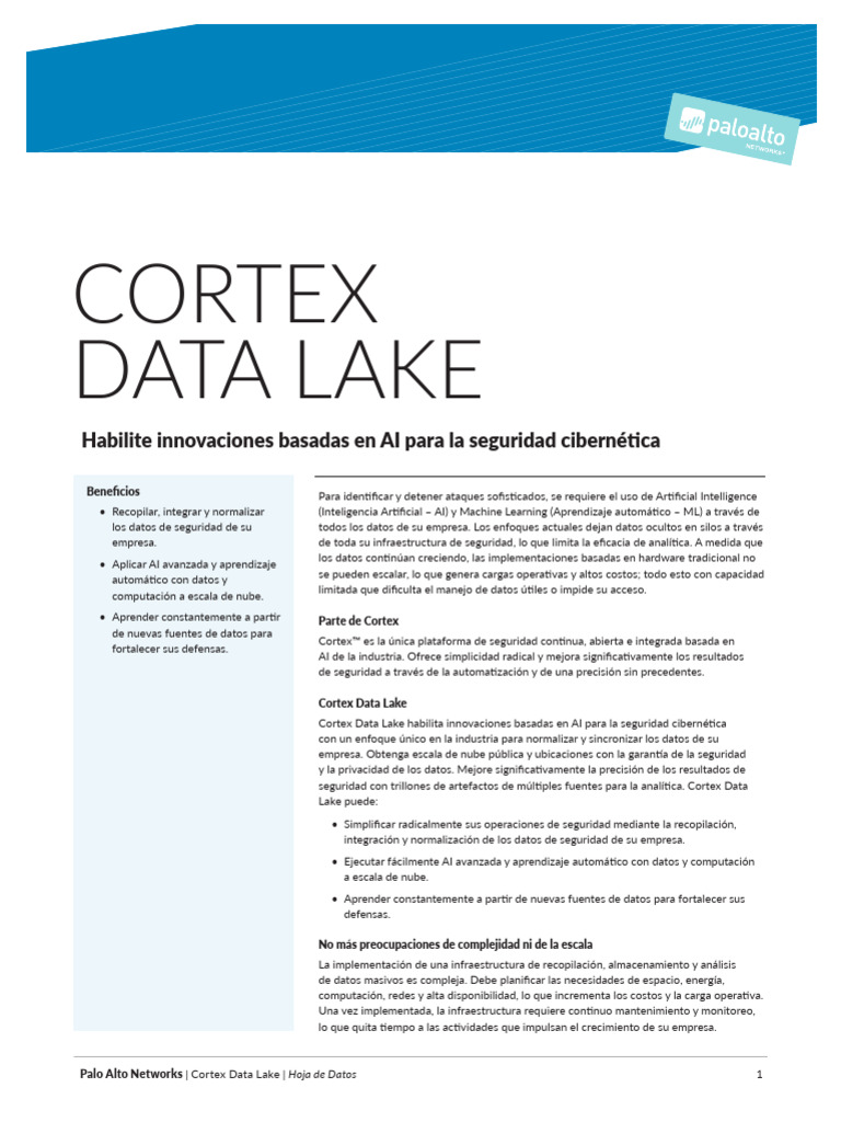 Cortex Data Lake For The Soc Ds Esla | PDF | Computación en la nube ...