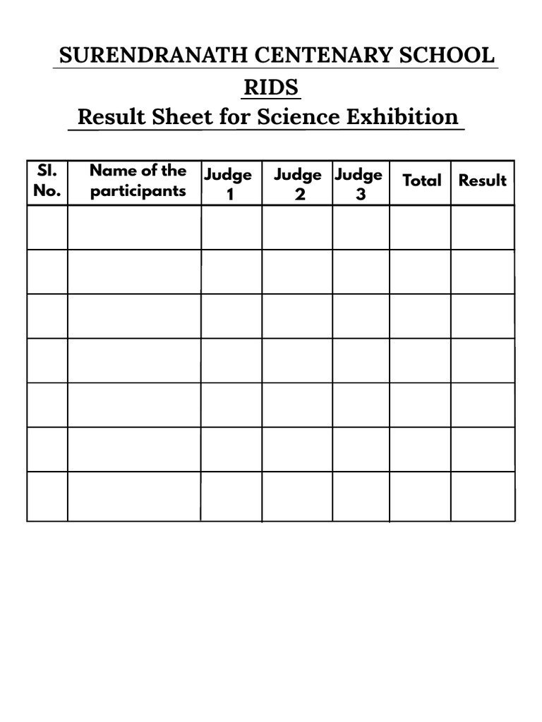Result Sheet For Science Exhibition - 20250624 - 122100 - 0000 | PDF