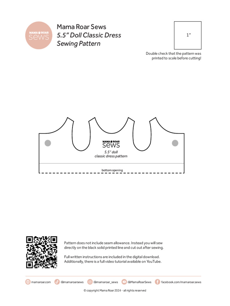 MamaRoarSews - ClassicDressPattern 2 | PDF