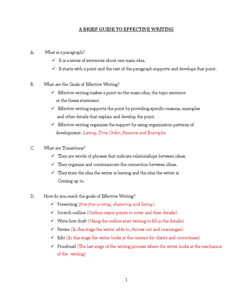 A Brief Guide To Effective Writing | PDF | Argument | Essays