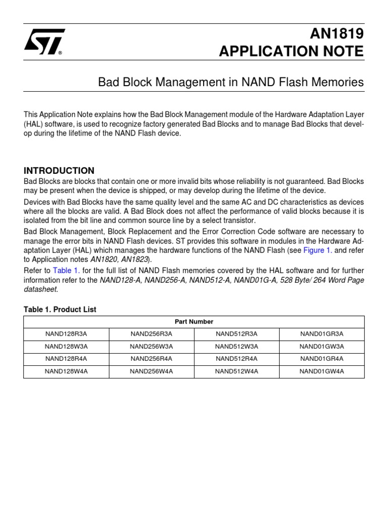 BAd Block MGMT in Nand | PDF | Flash Memory | Data