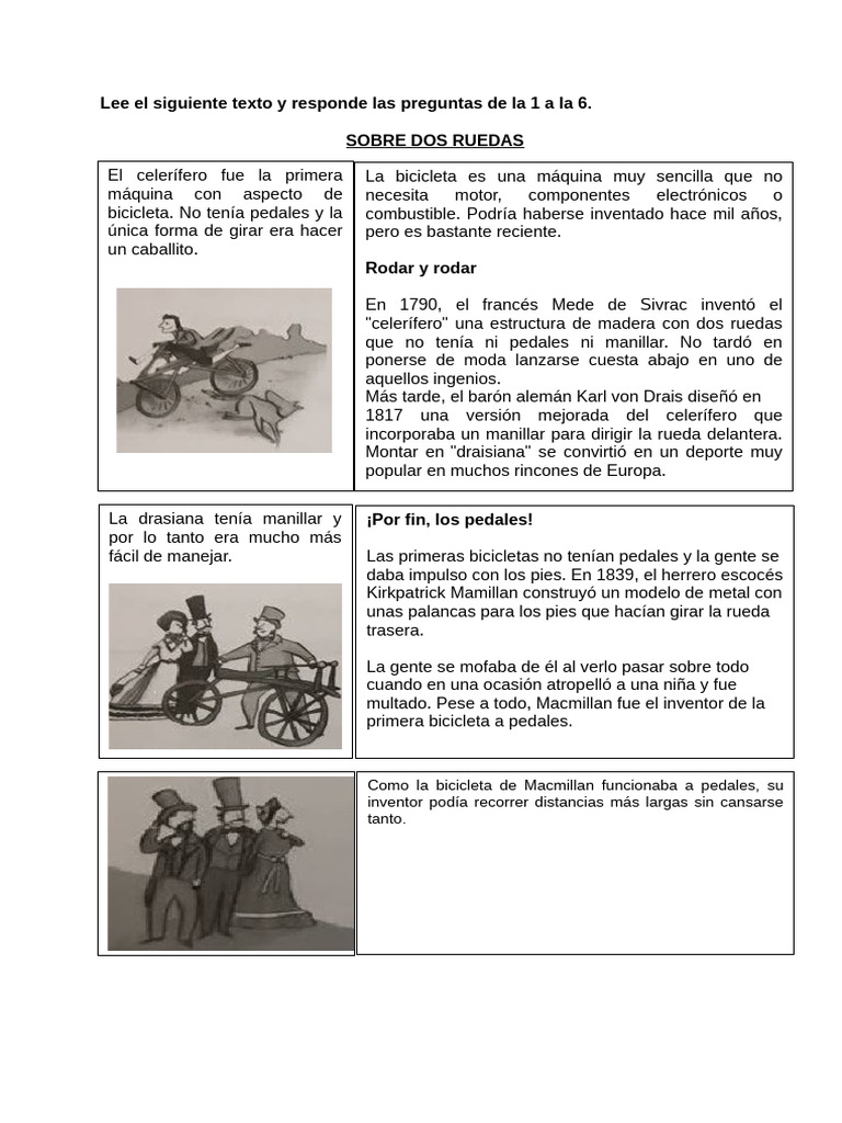 Evolución de la bicicleta a pedales | PDF | Tipos de ciclo | Vehículos ...