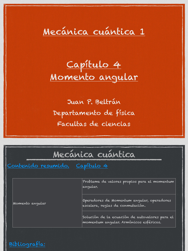 Operadores de Momento Angular Cuántico | PDF | Momento angular ...