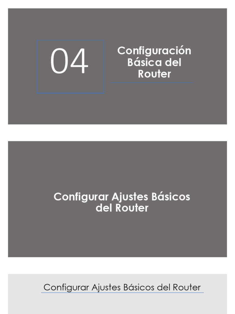 Guía de Configuración Básica de Routers | PDF | Enrutador (Computación ...