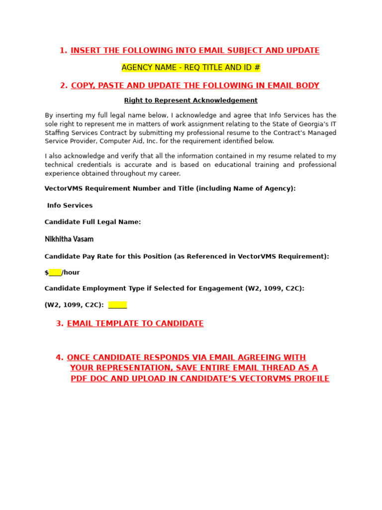 RTR Contract Acknowledgement Template | PDF