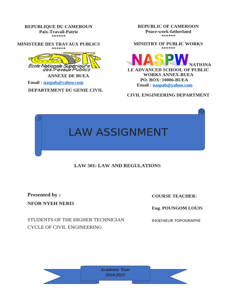 Law and Regulations in Civil Engineering | PDF