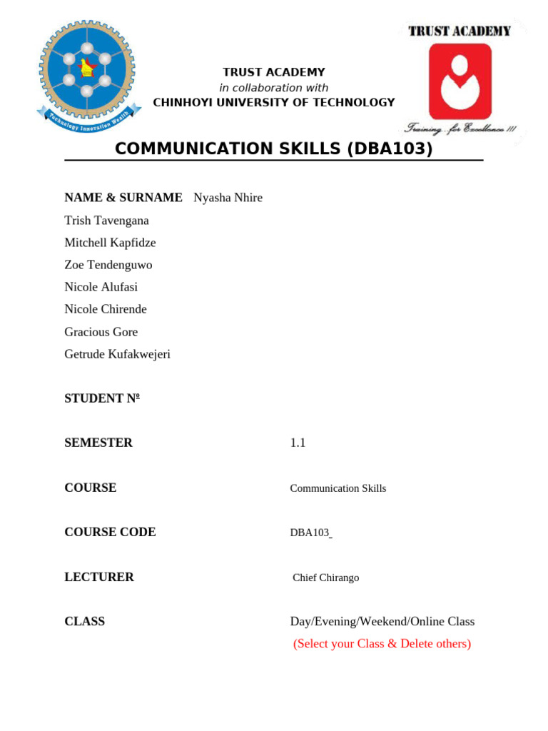 CUT Coursework Assignment Cover Page | PDF