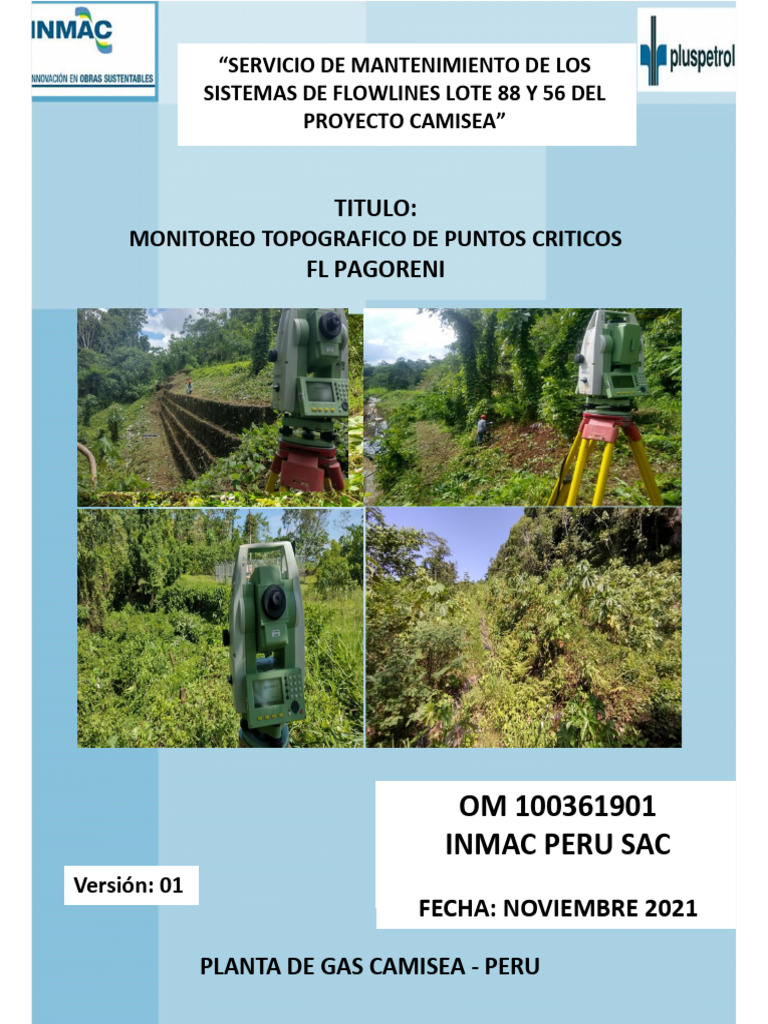 Monitoreo Topográfico Camisea 2021 | PDF