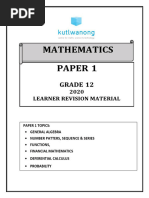 2025 Grade 12 Mathematical Literacy Scope | PDF | Probability | Measurement