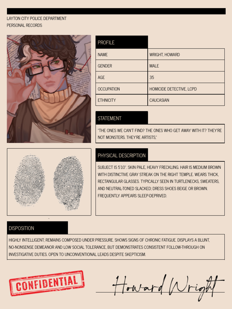 Layton City NPC Profile | PDF | Hair | Human Appearance