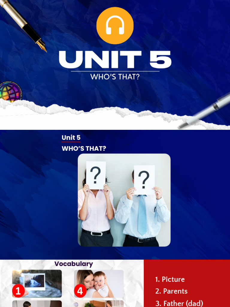 Slide A1 INGLÊS - Unidade 5 | PDF | Grammar | Syntax