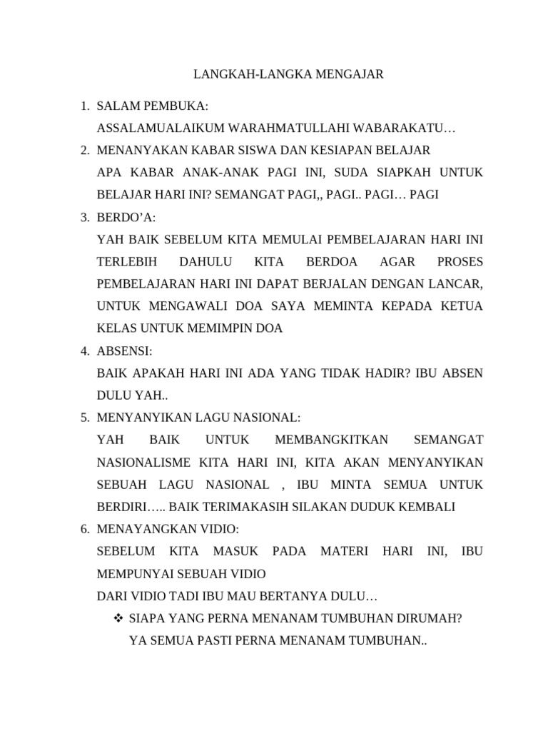 Langkah Langkah | PDF