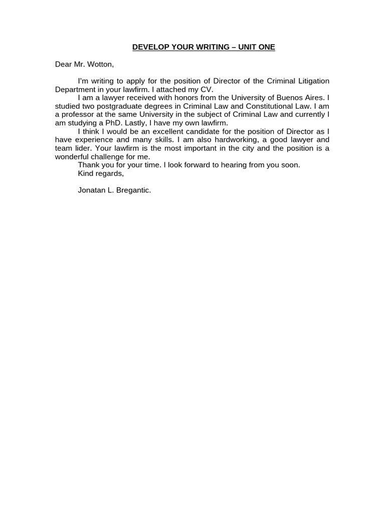 Develop Your Writing - Unit One | PDF