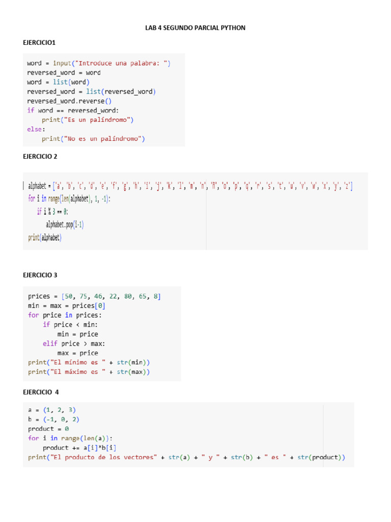 Lab 4 Segundo Parcial Python | PDF