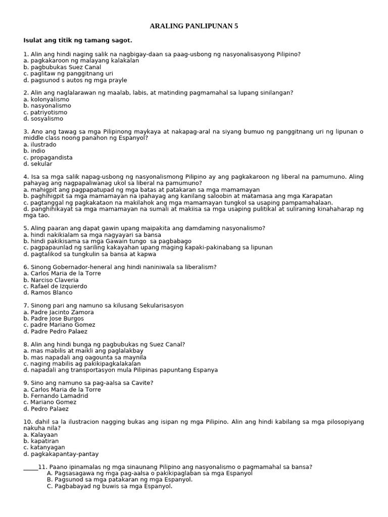 q3 Summative 2 in AP | PDF