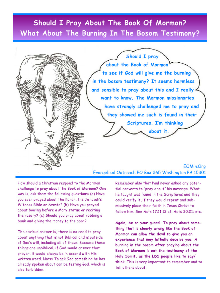Mormon Burning-In-The-Bosom | PDF | Prayer | Book Of Mormon