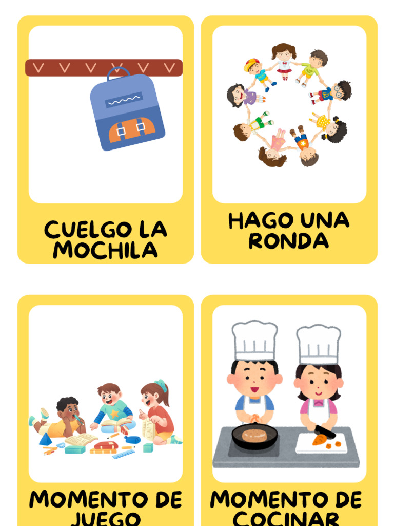Tarjetas Rutina Diaria | PDF