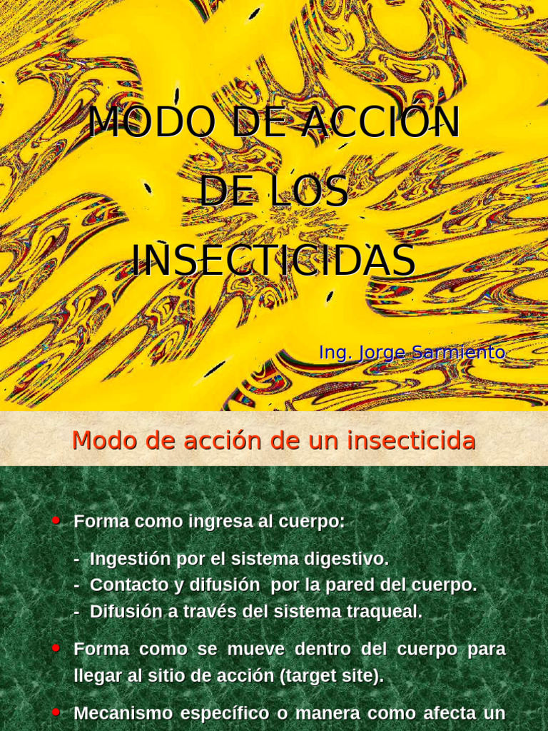 Modo de Acci N de Los Insecticidas | PDF | Sinapsis | Acetilcolina
