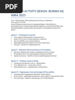Activity Proposal For Buwan NG Wika - 2025 | PDF