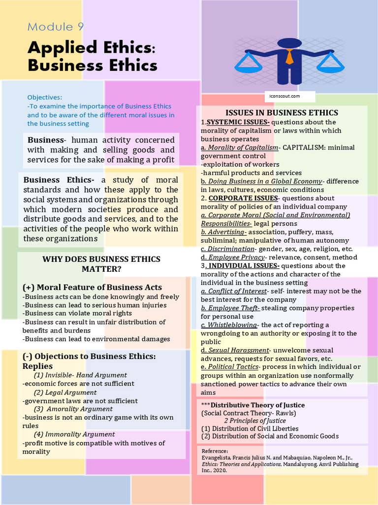 Module 9A - Business Ethics Updated | PDF | Business Ethics | Justice