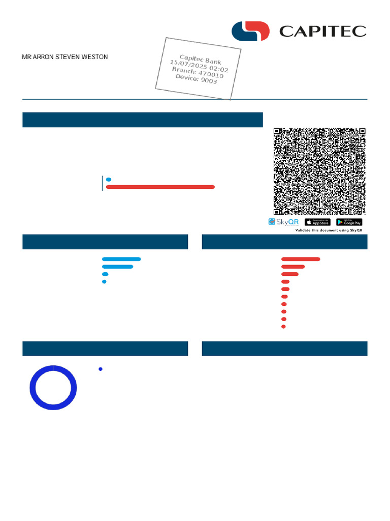 Capitec Bank Statement Overview | PDF | Banks | Fee