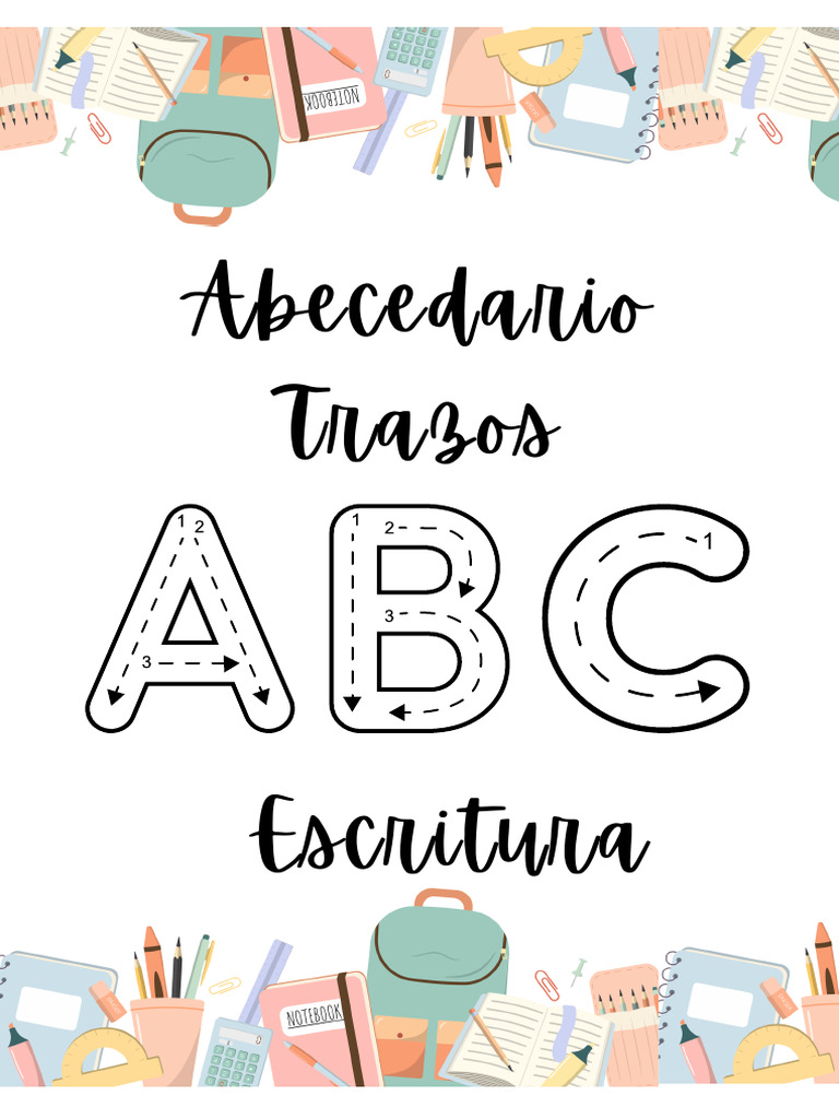 Alphabet Tracing Cards Worksheet in Pastel Colors Illustrative | PDF